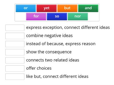 Coordinating conjunction - Teaching resources