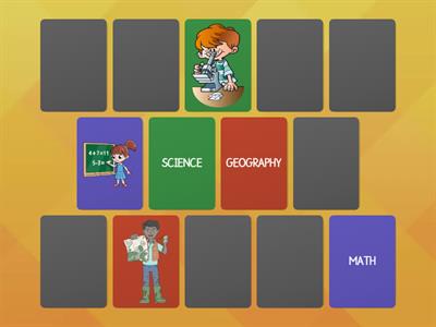 School subjects memory games - Recursos de ensino