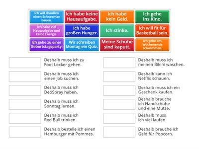 Weil deshalb - Unterrichtsmaterialien