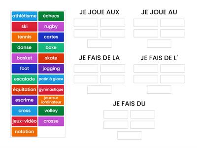 Les verbes faire et jouer - Teaching resources