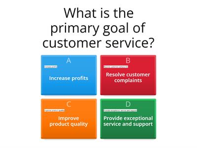 Customer service - Teaching resources
