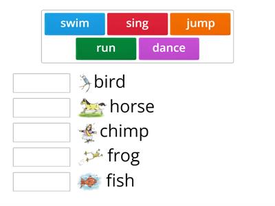 Swim jump sing dance - Учебные ресурсы