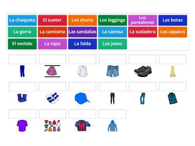 La ropa espanol - Teaching resources