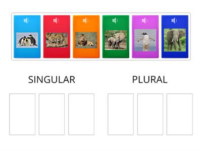 Animals plural singular - Recursos de ensino
