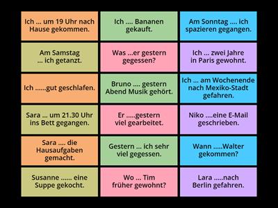 Perfekt haben sein - Unterrichtsmaterialien