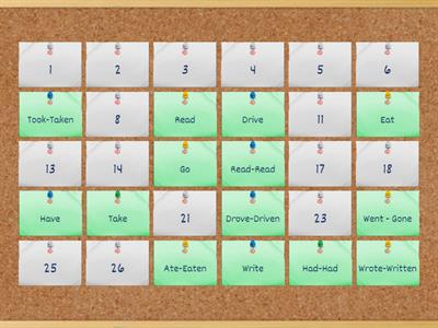 Verbs Memory game - Recursos didácticos
