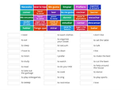 Chores - Teaching resources