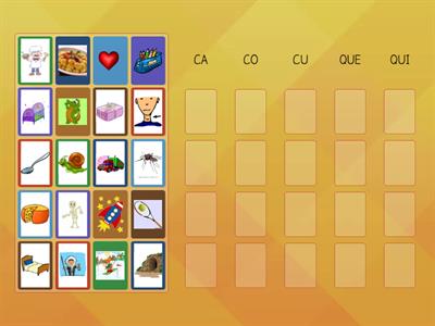 Palabras con ca co cu - Recursos didácticos