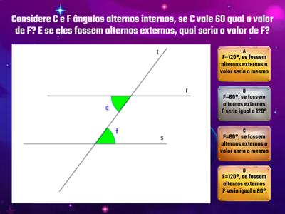 Ãngulos formados por retas paralelas cortadas por uma transversal ...