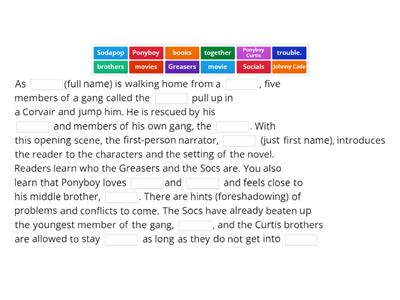 The outsiders chapter 3 summary - Teaching resources