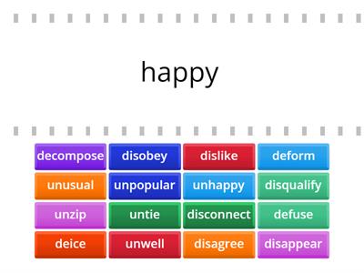 Prefixes un dis mis - Teaching resources