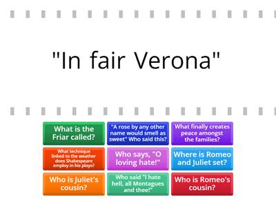 Romeo juliet games - Teaching resources