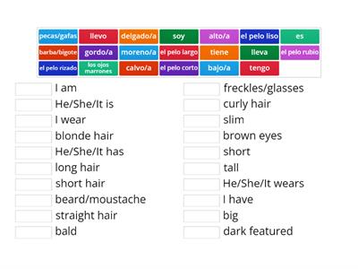 Spanish Physical descriptions - Teaching resources