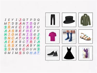 Vocabulary Clothes - Recursos didácticos