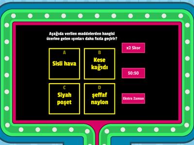 Saydam opak yarı saydam - Öğretim kaynakları