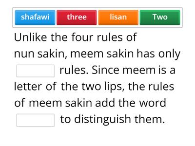 Meem sakinah - Teaching resources