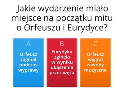 Mit o orfeuszu i eurydyce - Materiały dydaktyczne