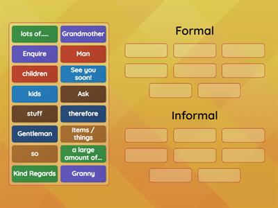 Formal and informal langauge - Teaching resources