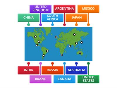 World map label - Teaching resources