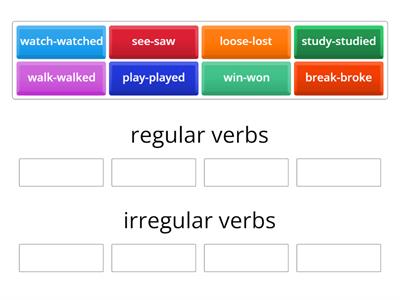 Regular and irregular verbs - Teaching resources