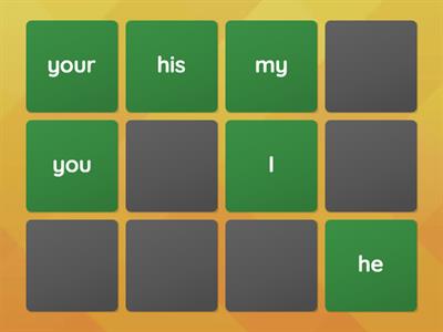 Possessive adjectives game - Recursos didácticos