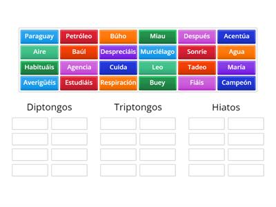 Diptongos hiatos - Recursos didácticos