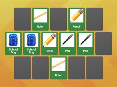 School supplies game - Recursos didácticos