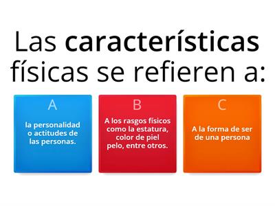 Descripcion de los personajes - Recursos didácticos