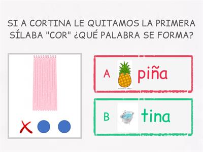 Omisión sílaba inicial - Recursos didácticos