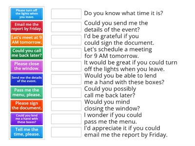 Indirect requests - Recursos didácticos