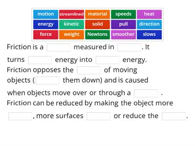 Friction - Teaching resources