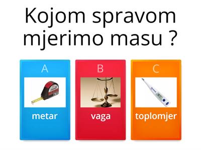 Mjerenje mase 5 razred - Nastavne aktivnosti