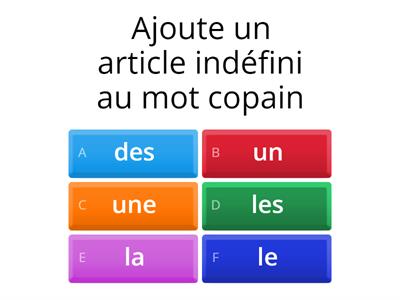 Articles définis et indéfinis - Teaching resources