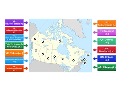 Les provinces et les territoires du canada - Ressources pédagogiques