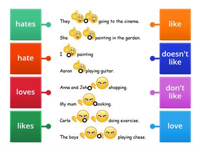 Speaking Likes and dislikes - Recursos didácticos