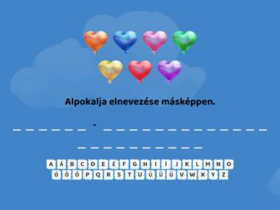 Alpokalja vaktérkép - Tananyagok