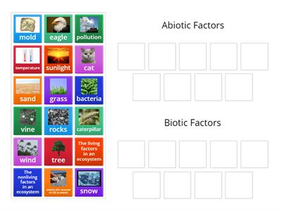 Abiotic vs biotic - Teaching resources