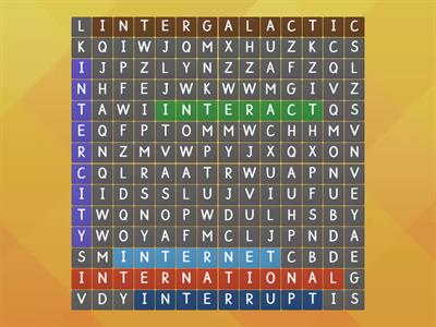 Prefix inter - Teaching resources