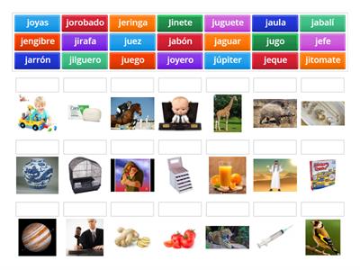 Sílabas ja je ji jo ju - Recursos didácticos
