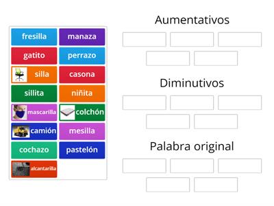 Aumentativos y diminutivos tercero de primaria - Recursos didácticos
