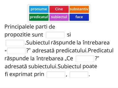 Parti de propozitie - Resurse didactice