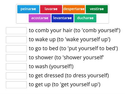 Verbos reflexivos rutina diaria - Teaching resources