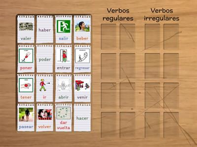 Los verbos regulares e irregulares - Recursos didácticos