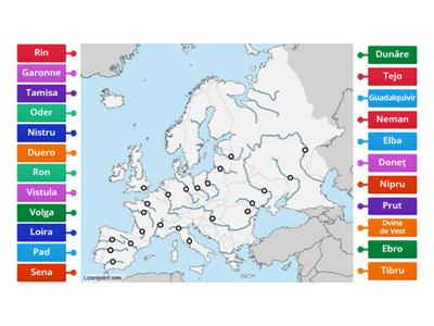 Râurile europei - Resurse didactice