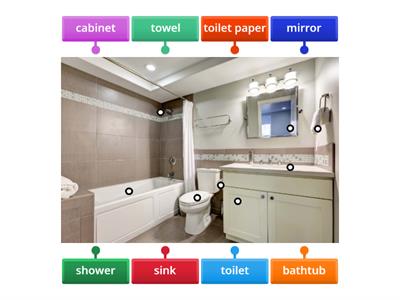 Prepositions Bathroom - Teaching resources