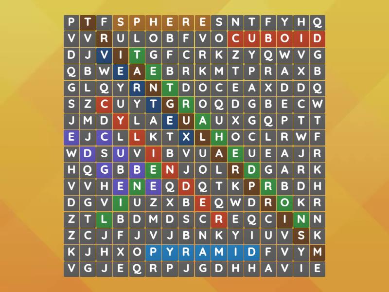 KES 3D shape - Wordsearch