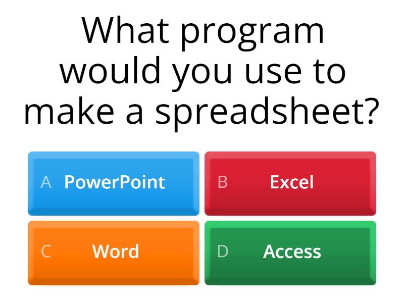 Spreadsheet - Quiz