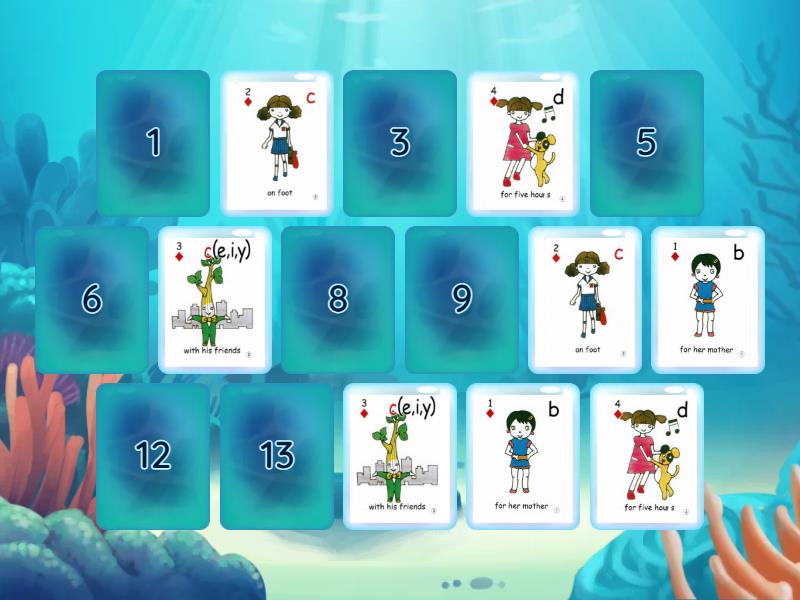 bb card ♦︎1-8 - Matching pairs