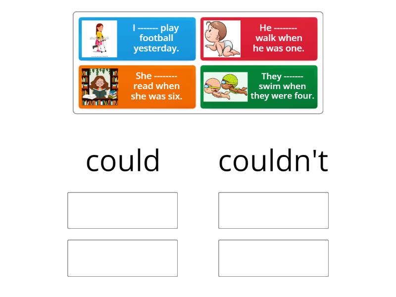 could & couldn't - Group sort