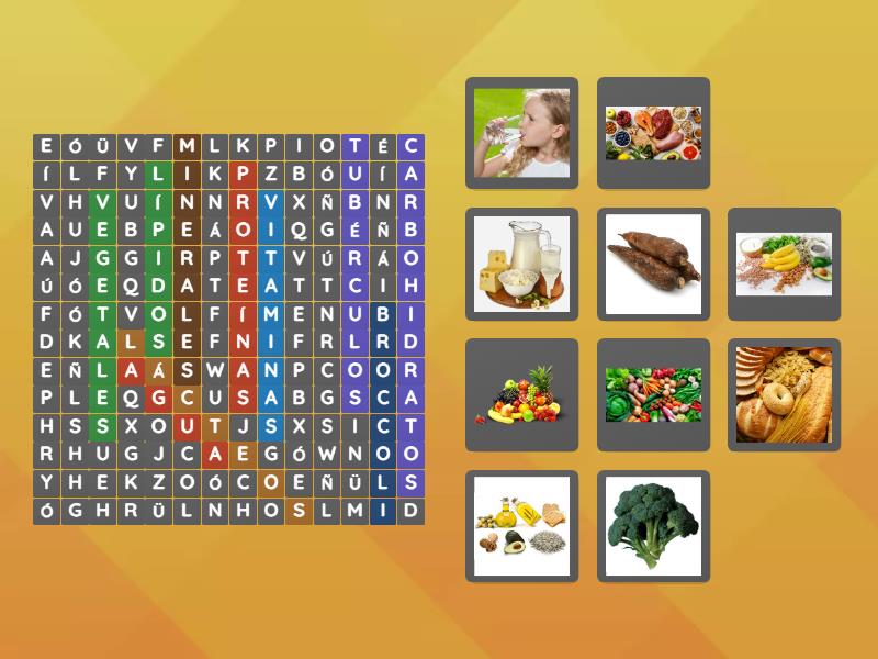 Alimentos Saludables - Sopa de letras